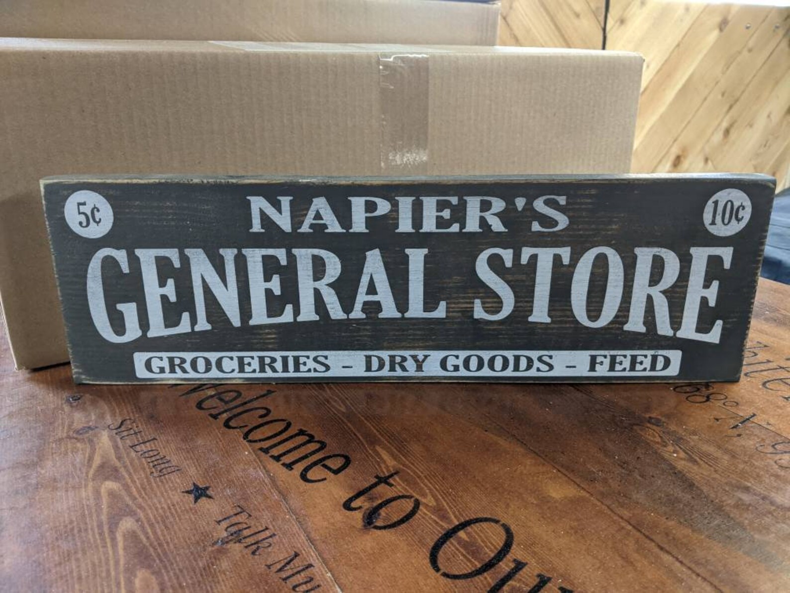 Vintage Wood General Store Sign Customizable General Store | Etsy