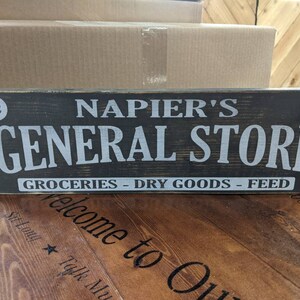 Vintage Wood General Store Sign, Customizable General Store Sign - Etsy