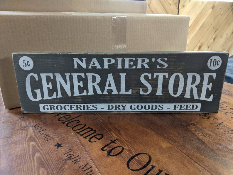 Vintage Wood General Store Sign Customizable General Store | Etsy