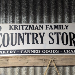 Vintage Wood Country Store Sign, Customizable Country Store Sign - Etsy