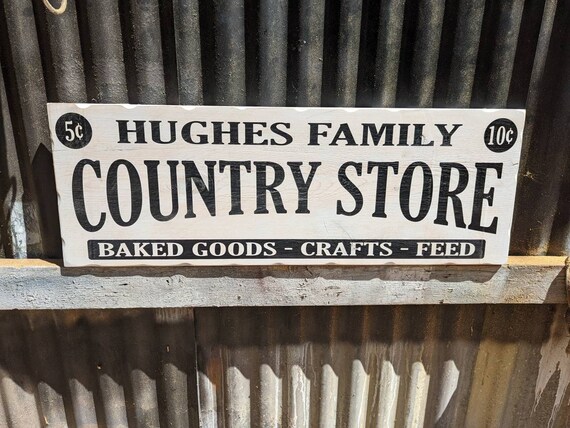 Vintage Wood Country Store Sign Customizable Country Store - Etsy