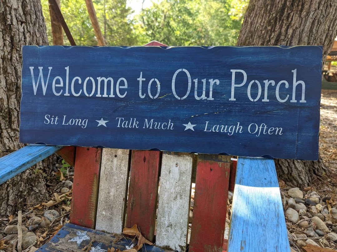 Custom Distressed Wood Welcome Sign: Rustic Porch Decor - Etsy