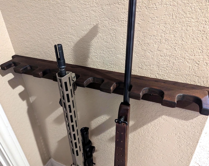 Custom Blackened Finish Rifle Rack, 8 Rifle Rack, Shotgun Rack ...