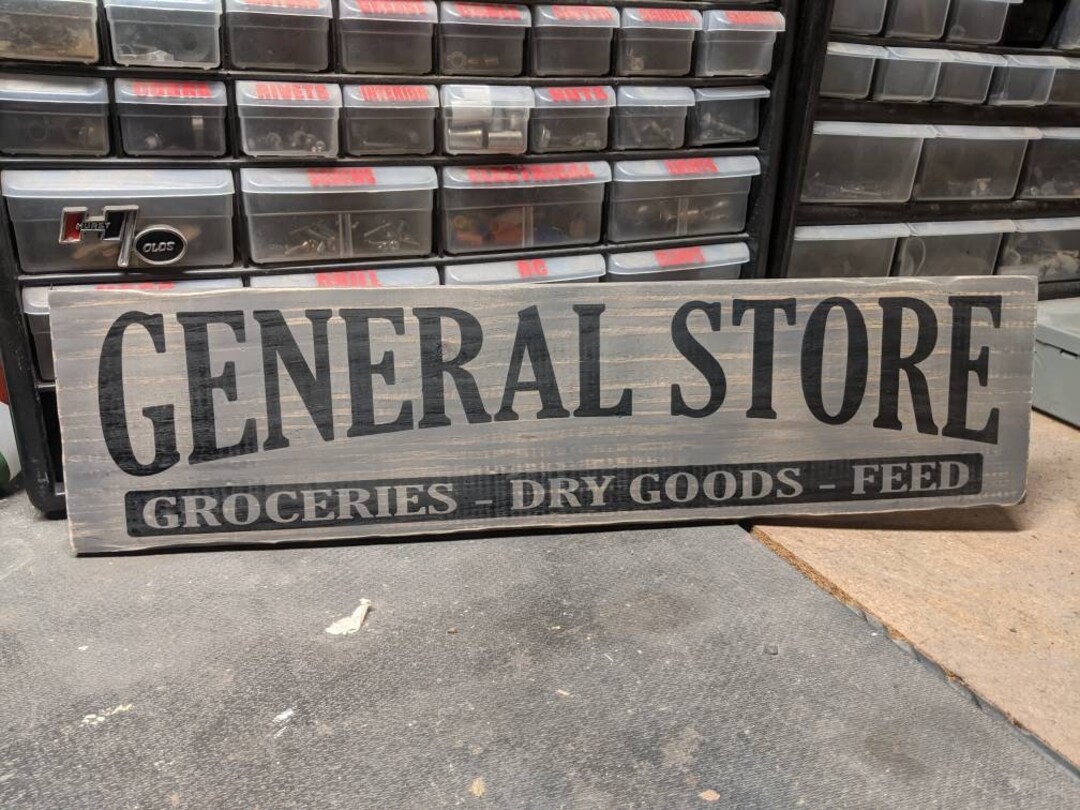 Rustic Wood General Store Sign, Customizable General Store Sign ...