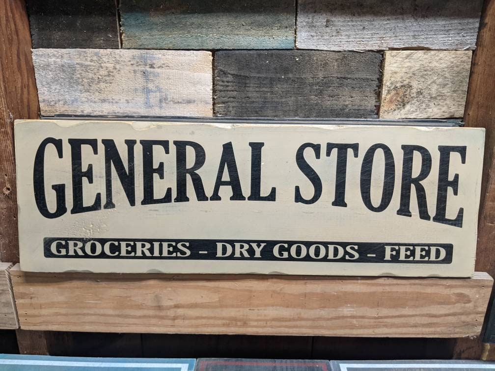 Rustic Wood General Store Sign Customizable General Store | Etsy