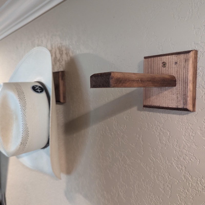Wall Mount Hat Rack - Etsy