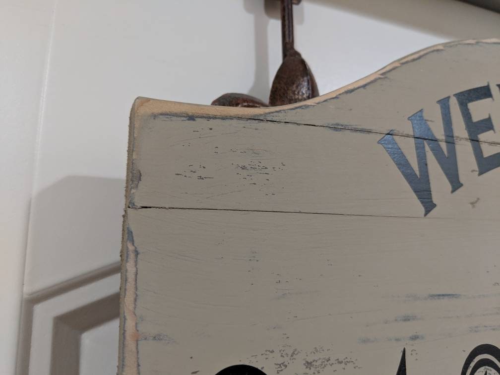 Custom Rustic Welcome to Sign: Hand Sanded, Distressed Wood - Etsy