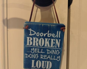 Broken Door Sign - Etsy