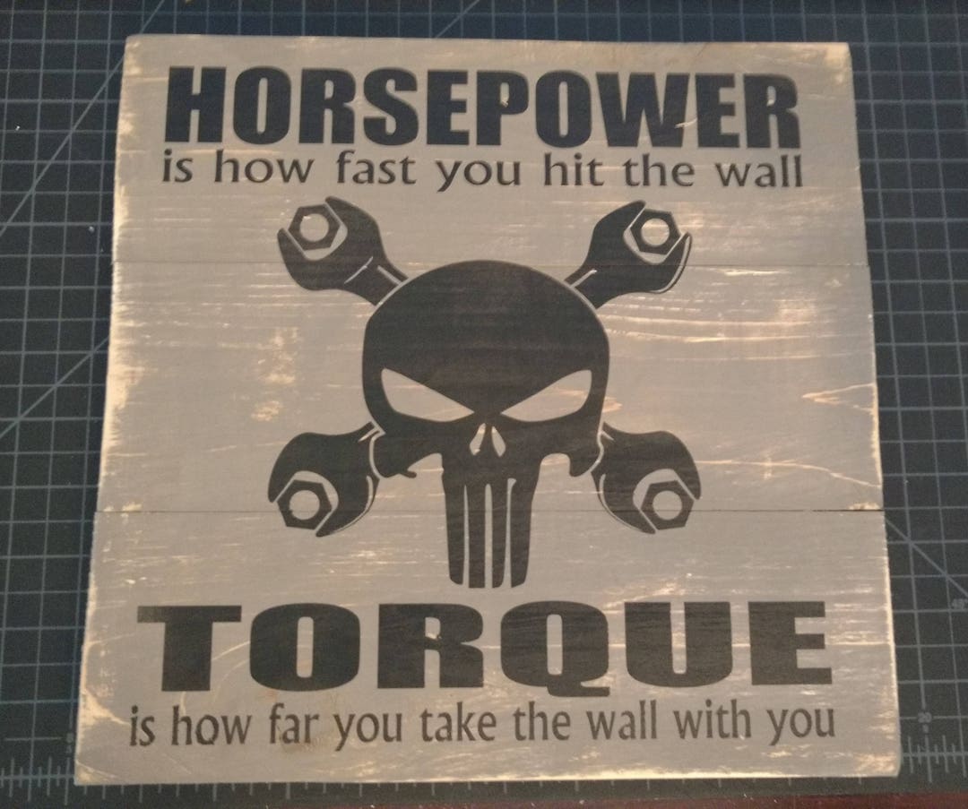 Garage / Man Cave Sign, Horsepower / Torque, Custom Wood Sign - Etsy