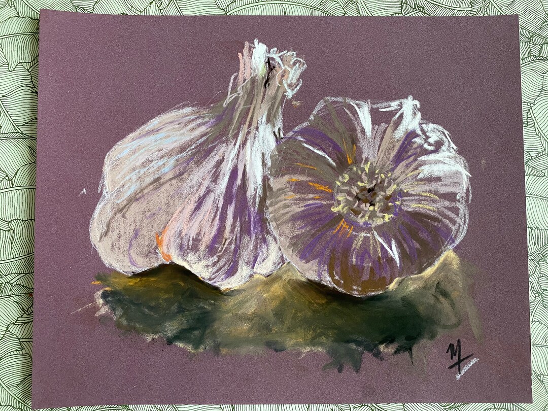 Lautrec Pink Garlic Original Pastel Painting - Etsy