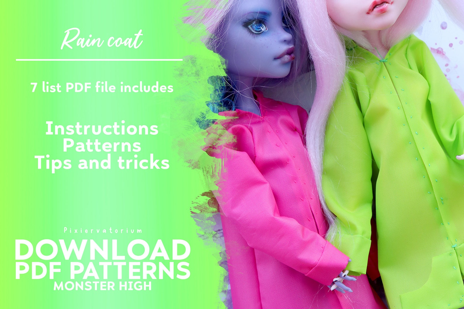 DIGITAL Download Pattern & Instructions Monster High Ever | Etsy