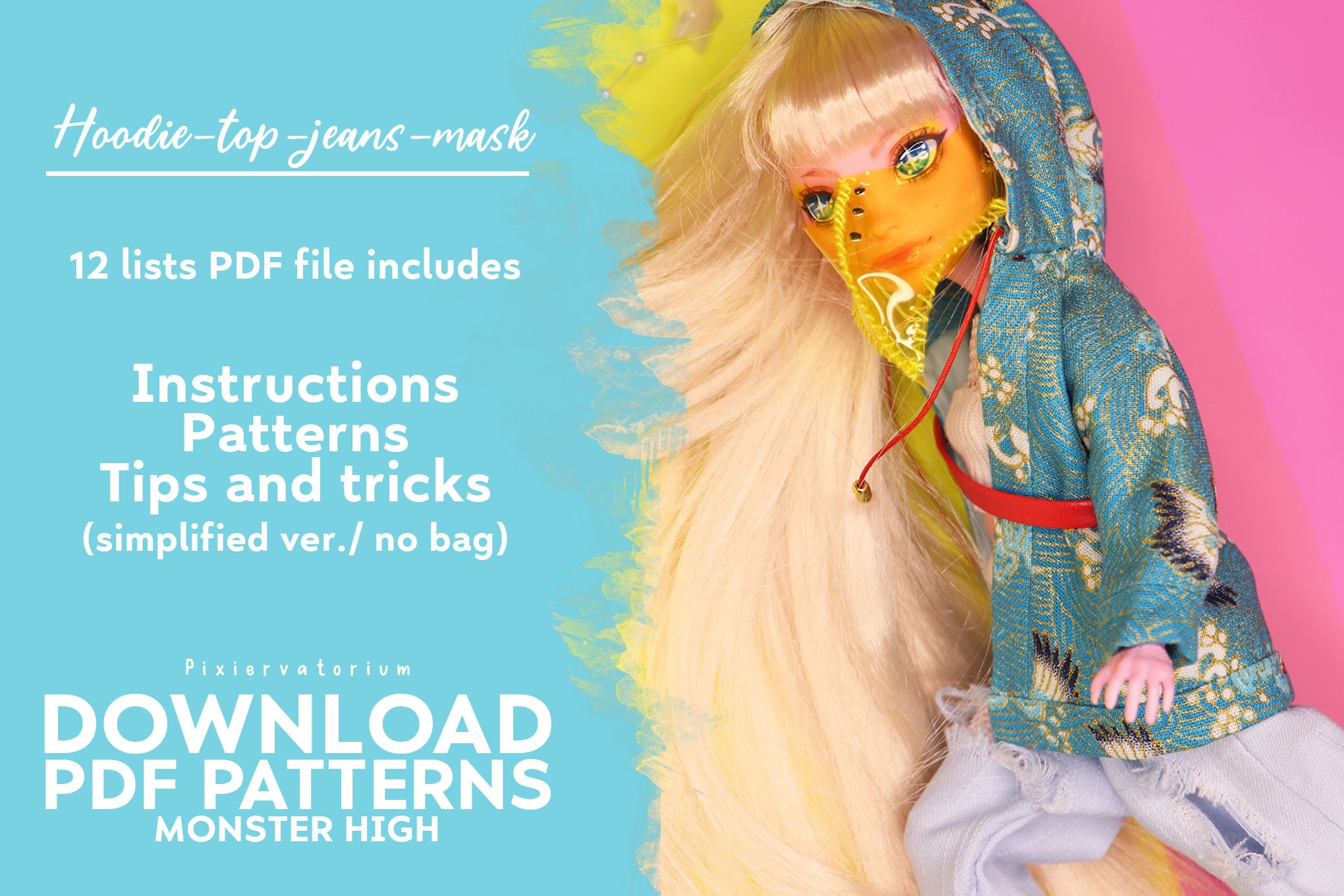 DIGITAL Download pattern & instructions Monster high Ever | Etsy