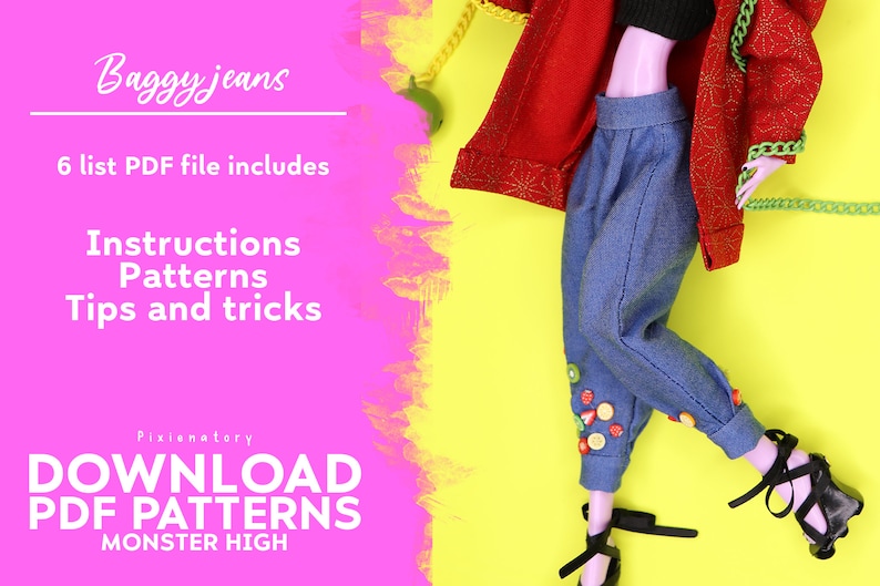 DIGITAL Download Pattern & Instructions Monster High Ever - Etsy
