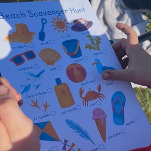 Beach Scavenger Hunt - Activity Sheet - Seaside - Summer - Printable ...