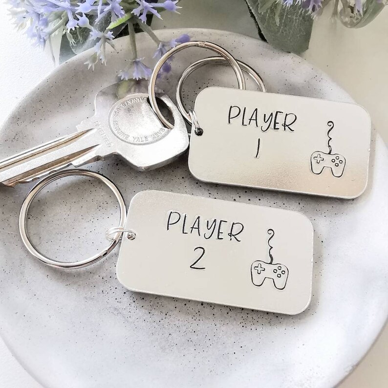Player 1 Player 2 keyring Xbox Key Chain Playstation Key | Etsy