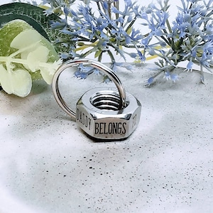 Dad Keyring, Bolt and Nut Keychain, Custom Nut Gift, Shed Key, Man Cave ...