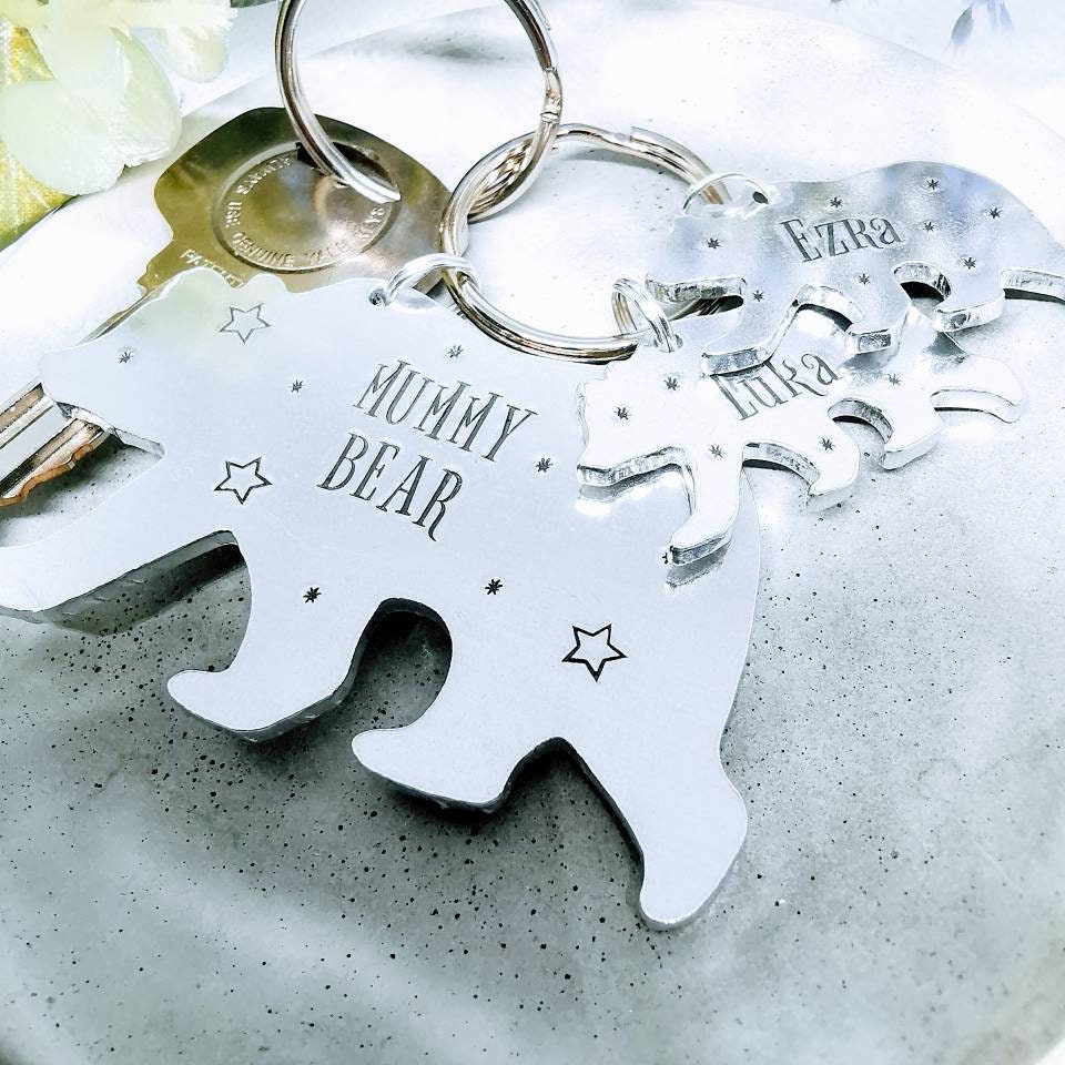 Mummy Bear Keyring Family Bear Keyring This Nana Belongs to | Etsy