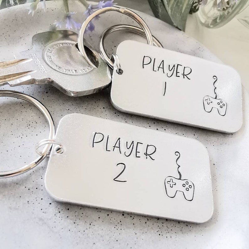 Player 1 Player 2 keyring Xbox Key Chain Playstation Key | Etsy