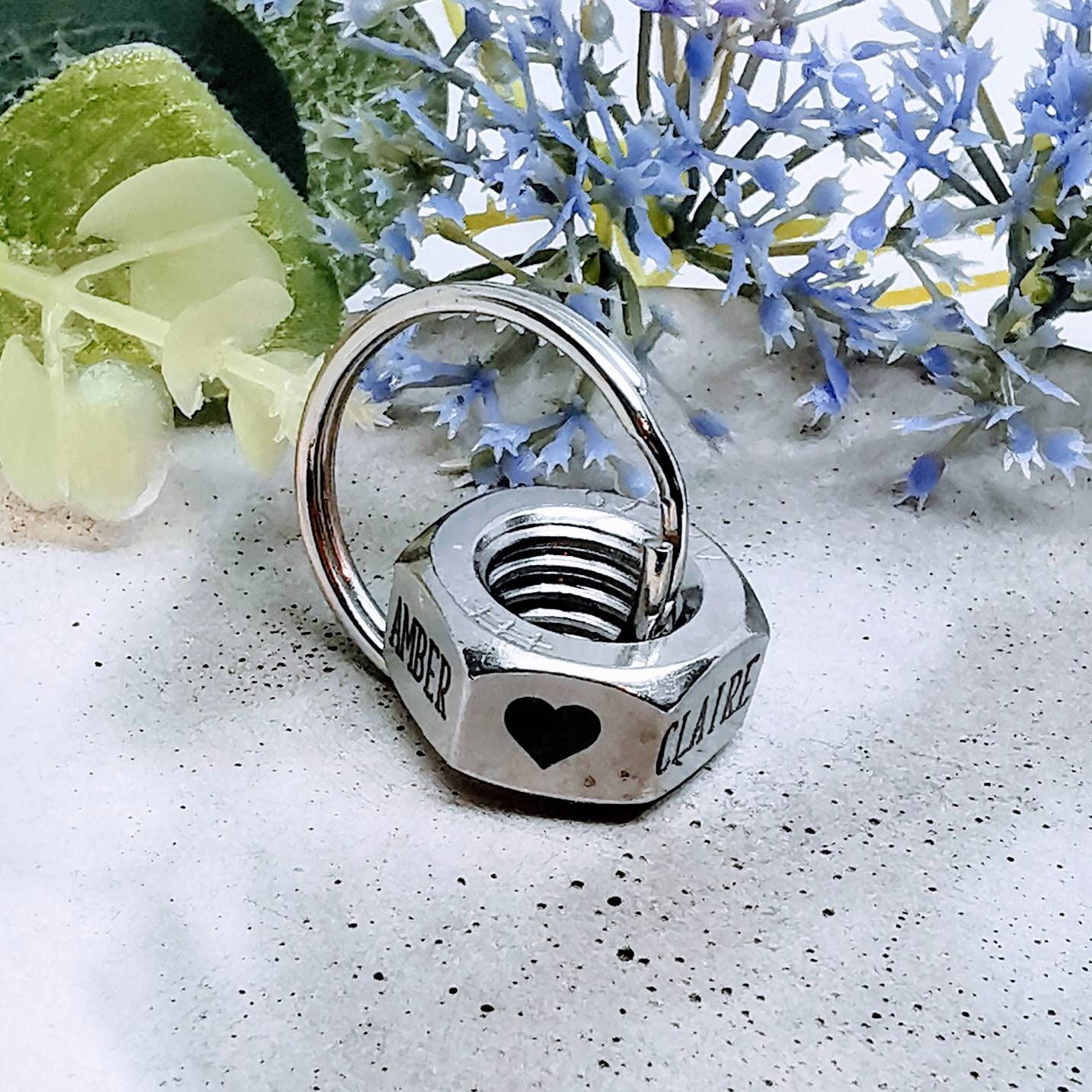 Dad Keyring Bolt and Nut Keychain Custom Nut Gift Shed Key - Etsy