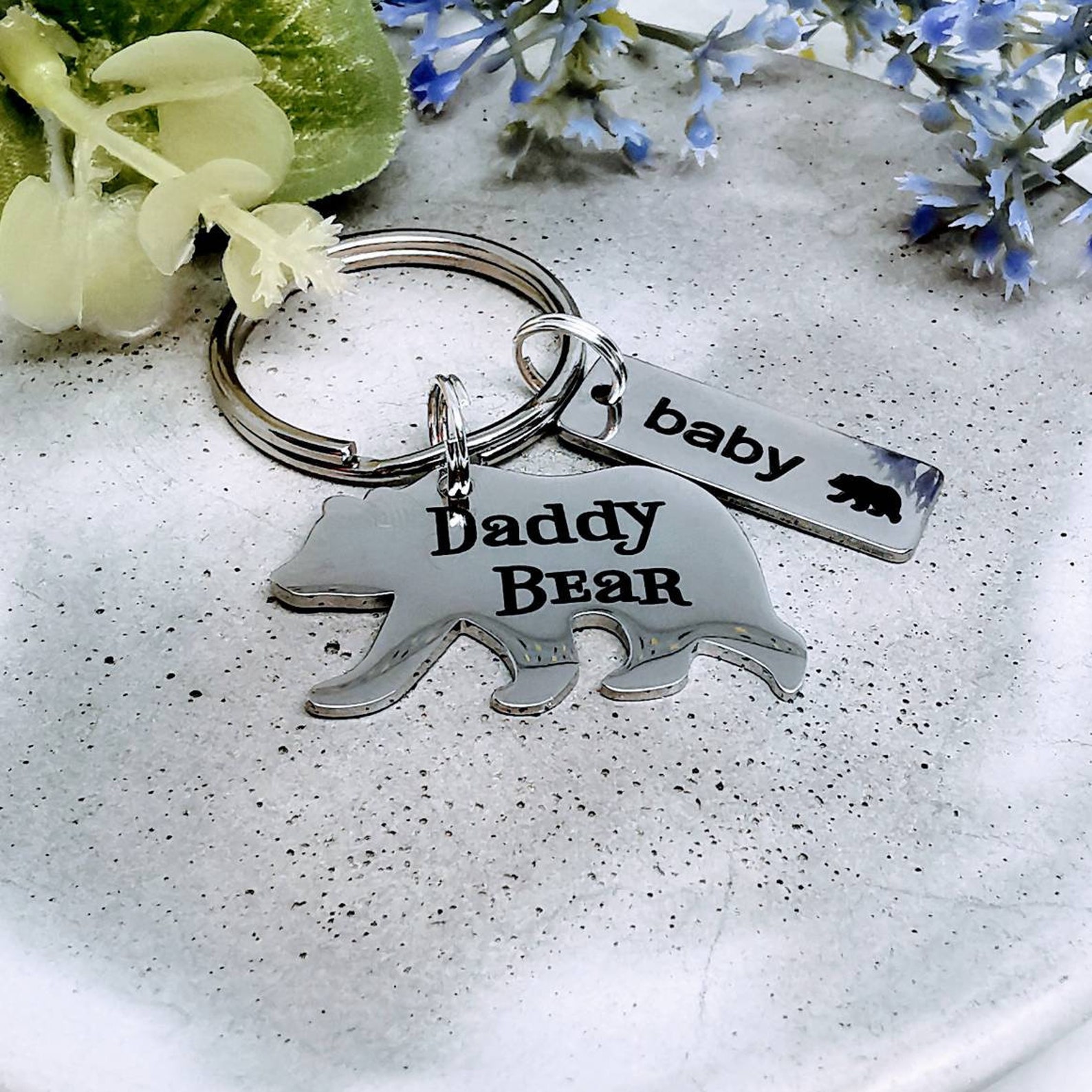 Daddy Bear Keyring Fathers Day Gift This Daddy Belongs To - Etsy UK
