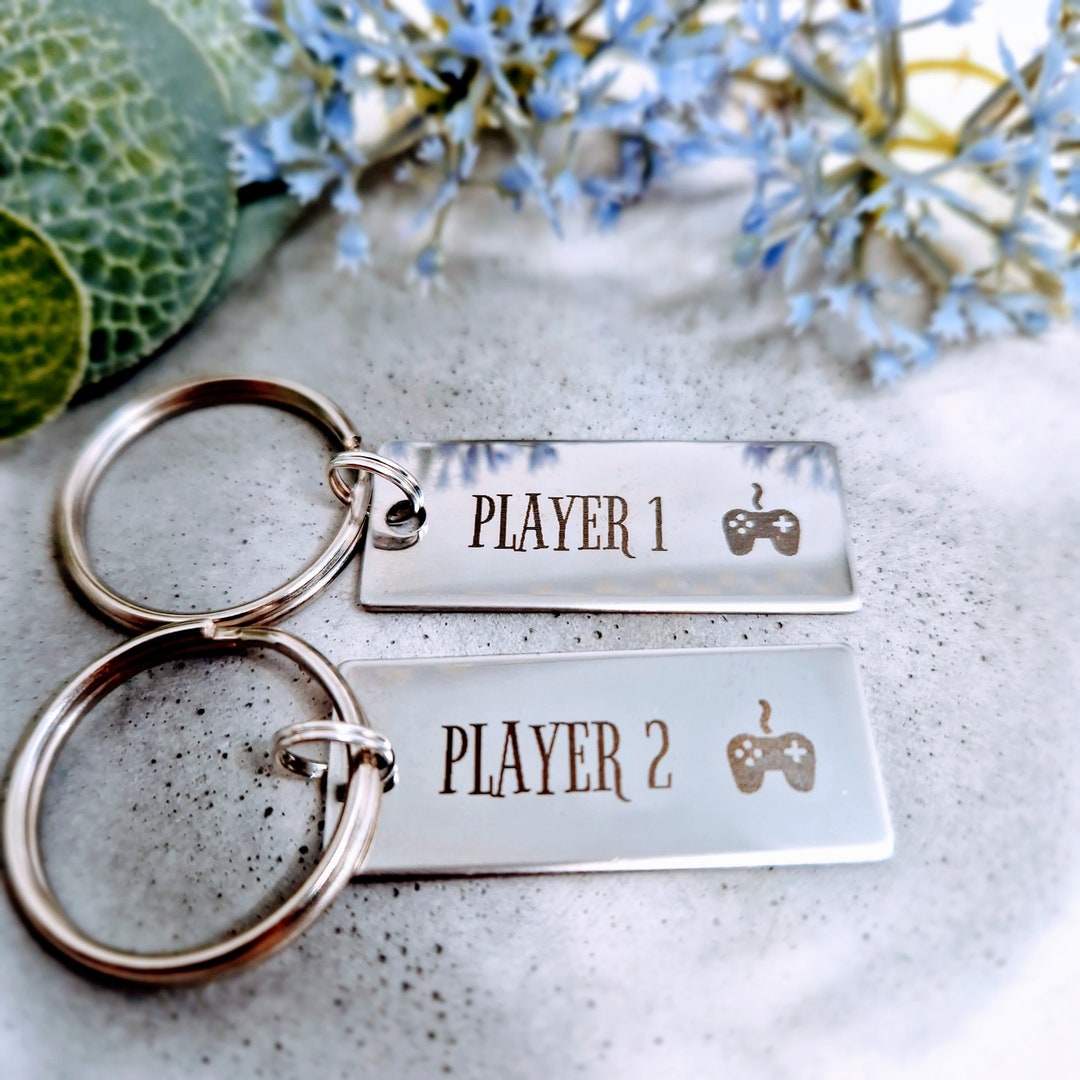 Player 1 Player 2 Keyring, Xbox Key Chain, Playstation Key Ring, Gift ...