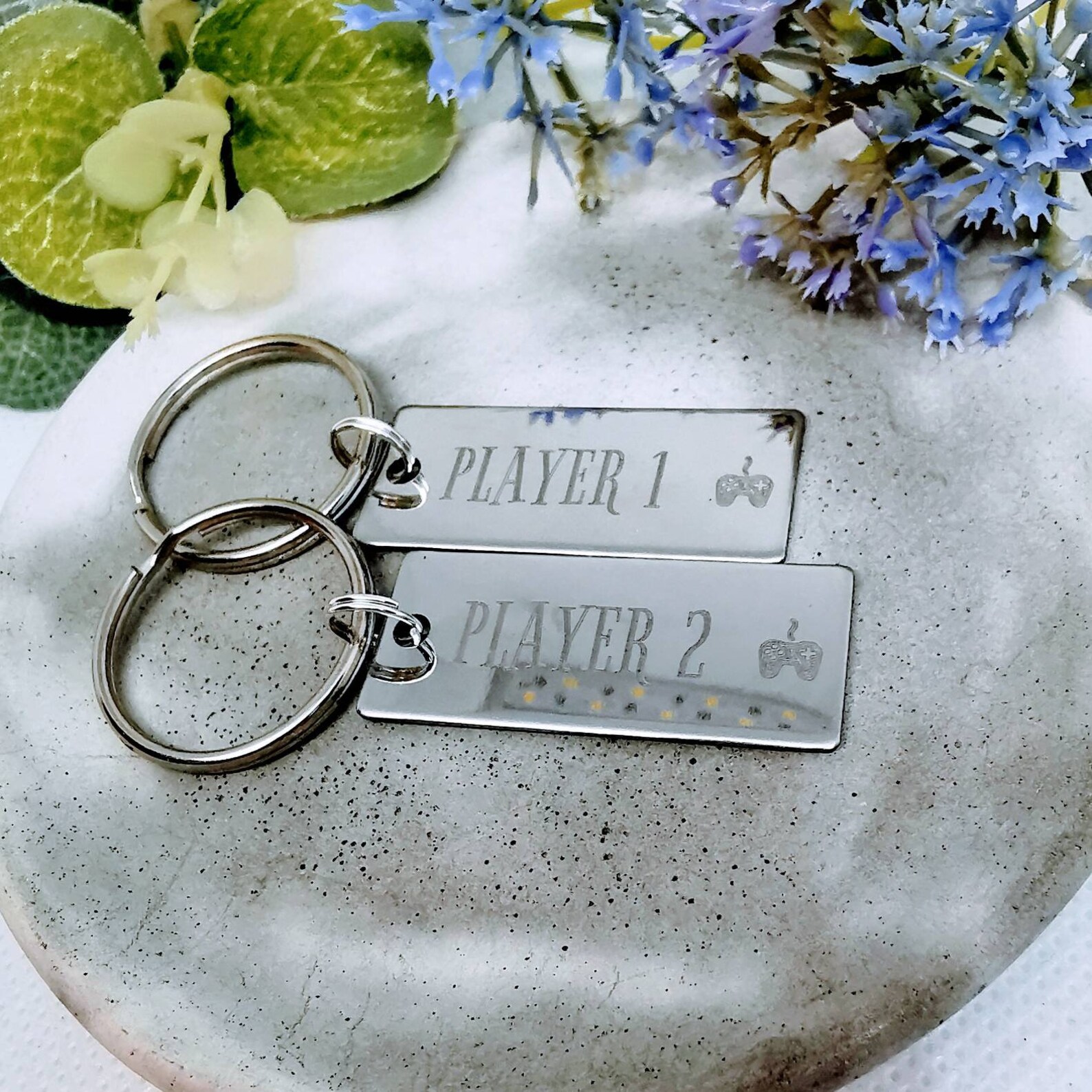 Player 1 Player 2 Keyring Xbox Key Chain Playstation Key | Etsy