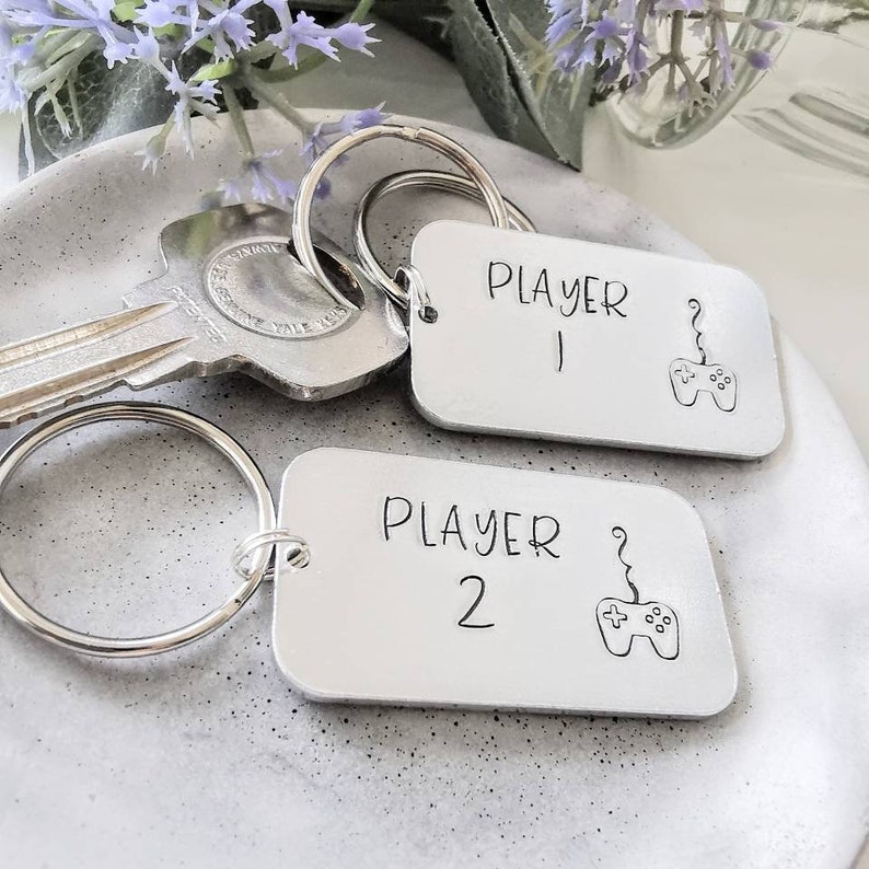Player 1 Player 2 keyring Xbox Key Chain Playstation Key | Etsy