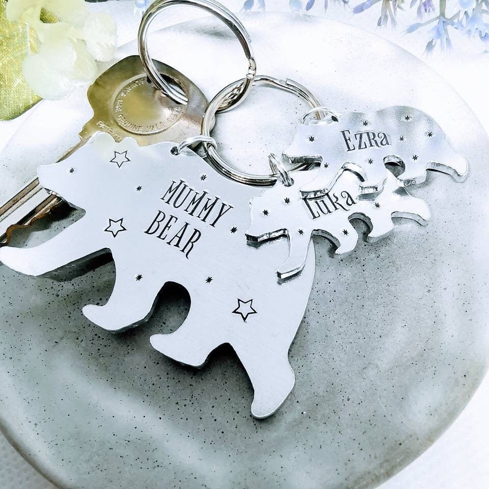 Mummy Bear Keyring Family Bear Keyring This Nana Belongs to | Etsy