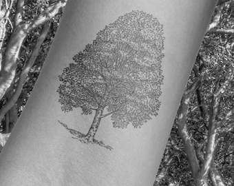 Oak Tree Temporary Tattoo set of 3 - Etsy