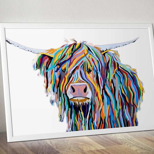 Scottish Coo Art - Etsy