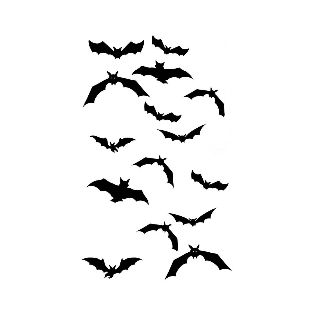 Flying Bats Temporary Tattoo Fake Bold Body Art Transfer Waterpoof ...