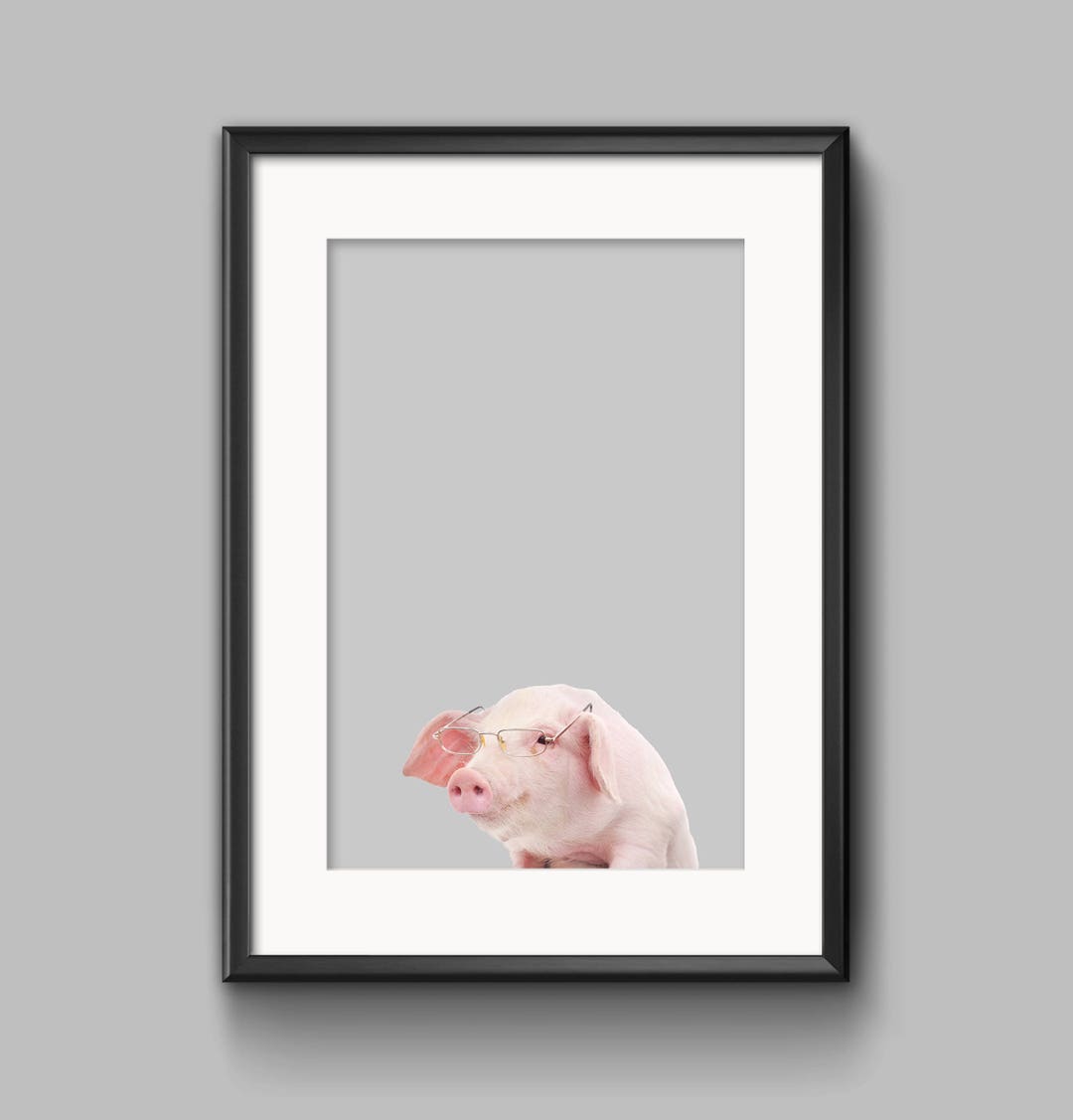 Clever Pig Print, Nursery Wall Art Decor, Large Printable Kids Room ...