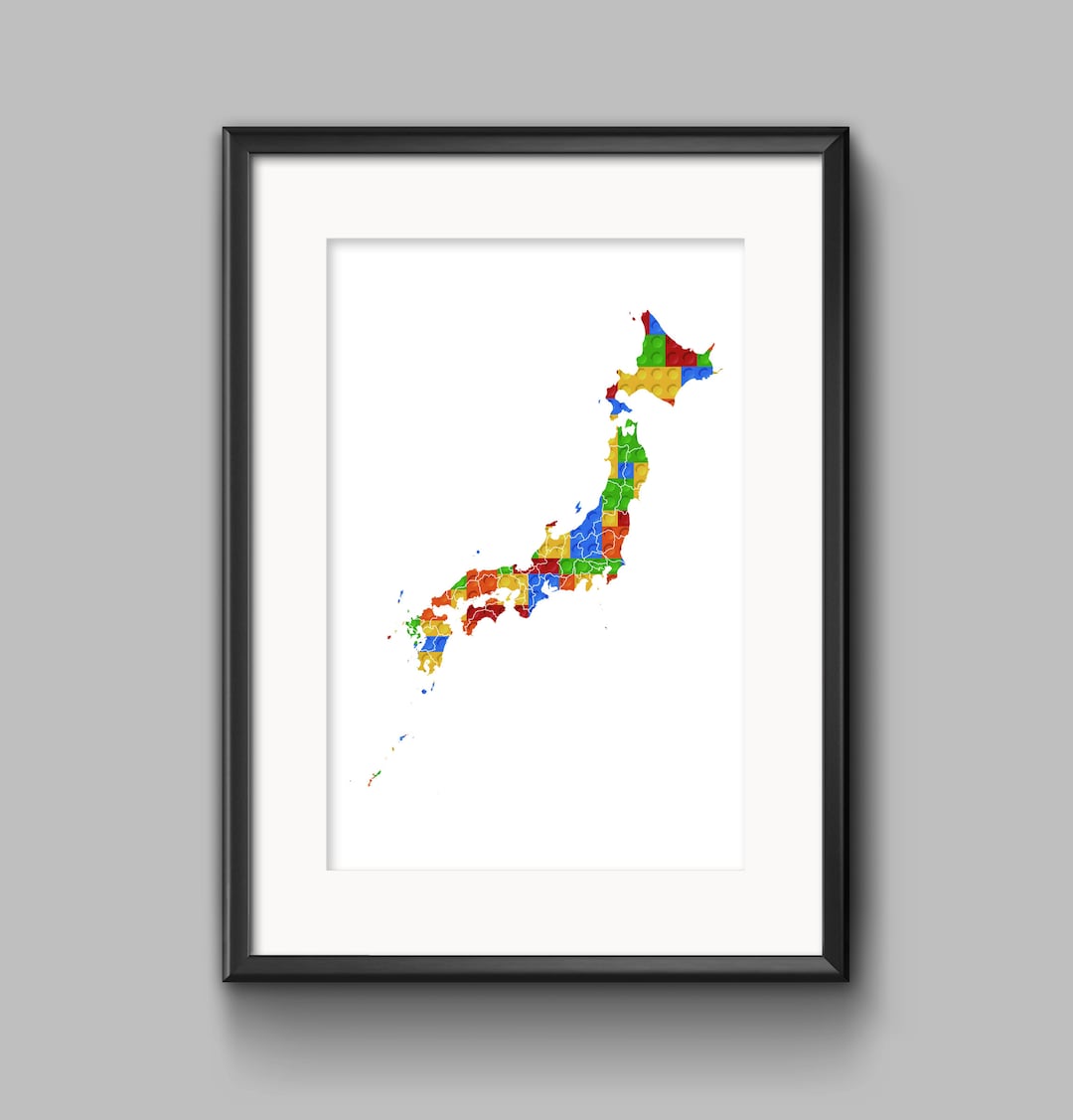 Printable Building Block Japan Map Print, Building Block Decor,building ...