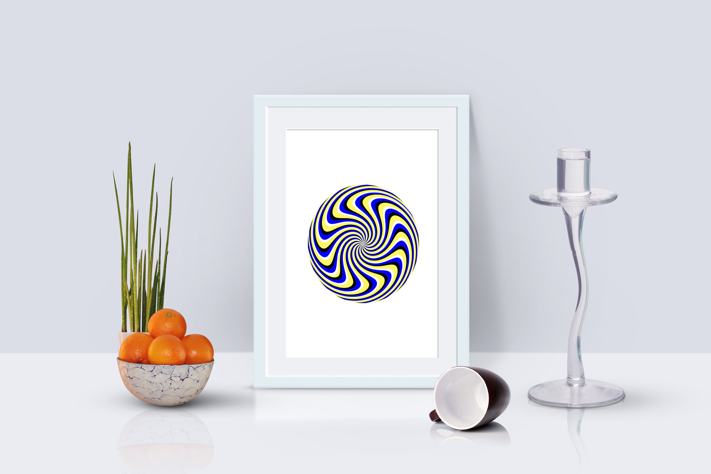 Printable Optical Illusion Rotating Spiral Poster | Etsy