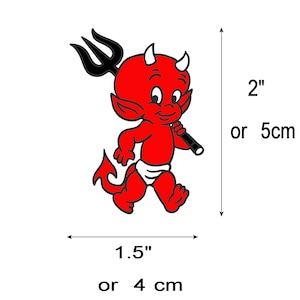 Horny Red Little Devil Temporary Tattoo (set of 2) - Etsy