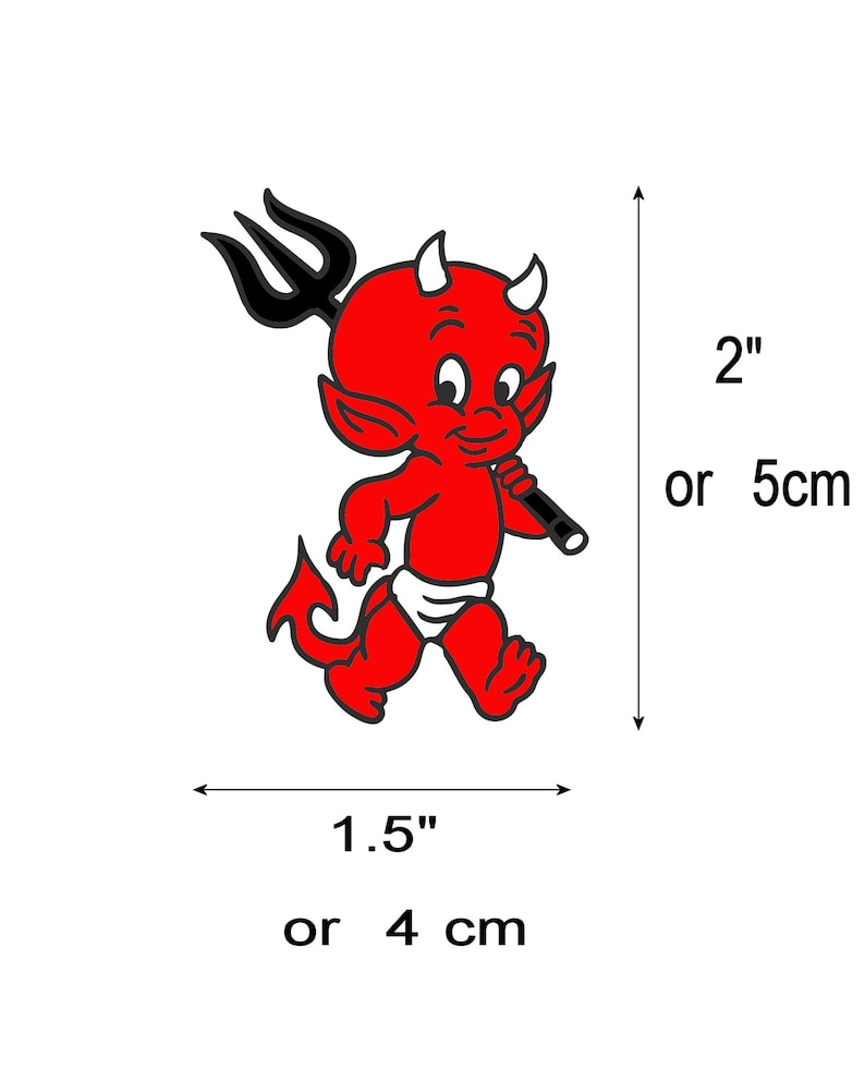 Horny Red Little Devil Temporary Tattoo (set of 2) - Etsy