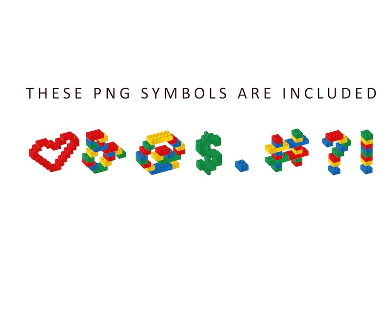 3D Building Blocks Alphabet PNG Font, Kids Alphabet Clip Art ...