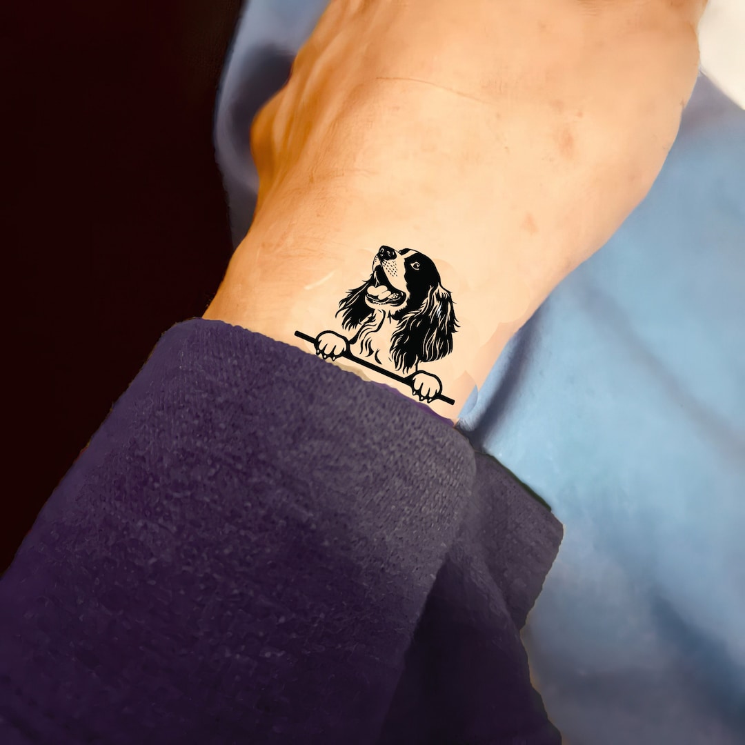 Springer Spaniel Dog Temporary Tattoo (set of 6) - Etsy
