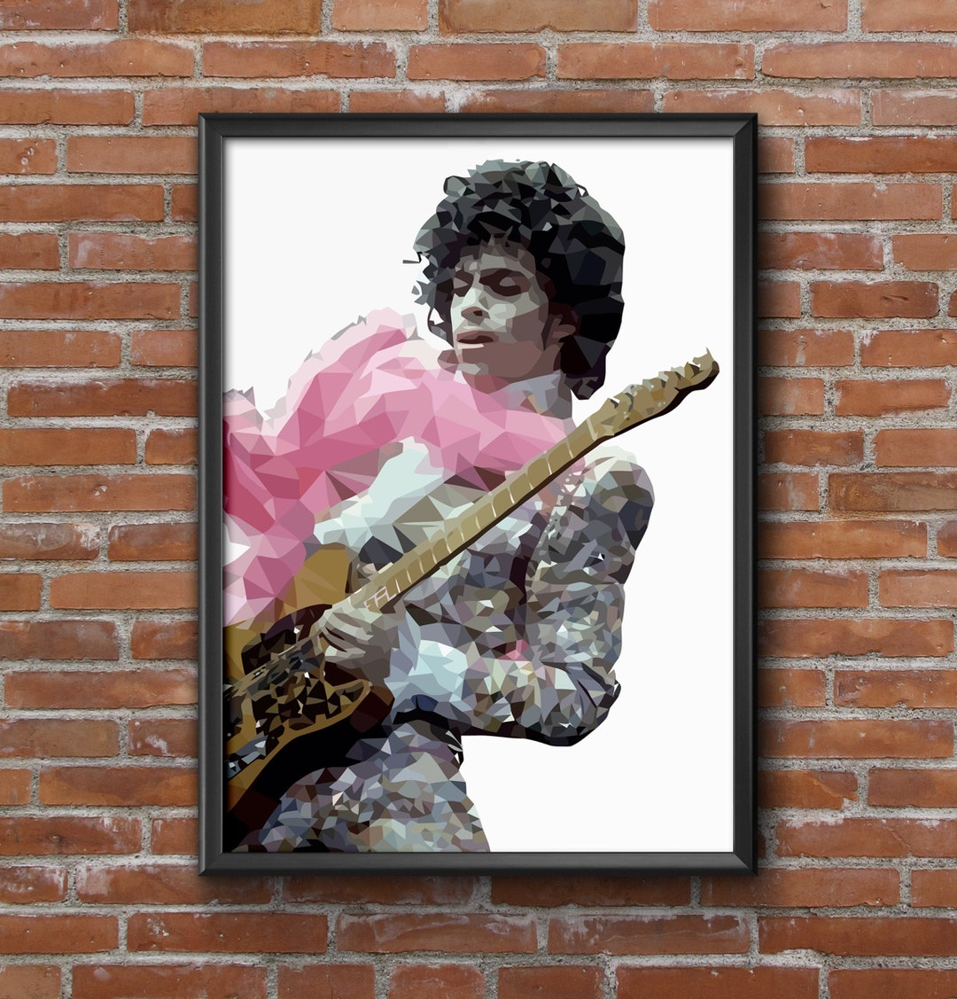 Prince Poster, Printable Prince Wall Art in a Gometric Illustration ...