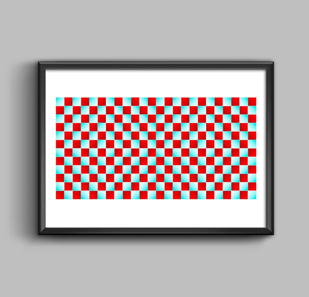 Printable Optical Illusion Contrasting Colors Poster ,scandinavian ...