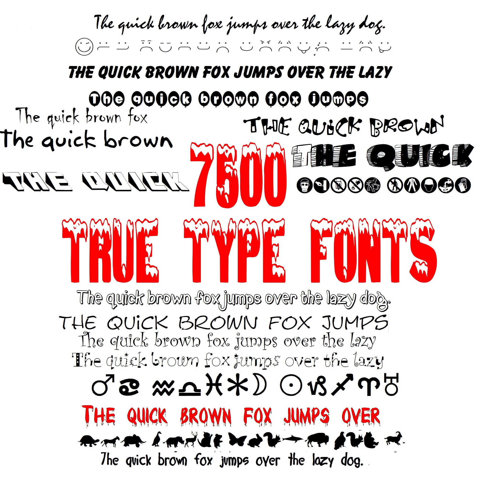 Digital Download 7500 Fonts & Typefaces Cardmaking True Type - Etsy