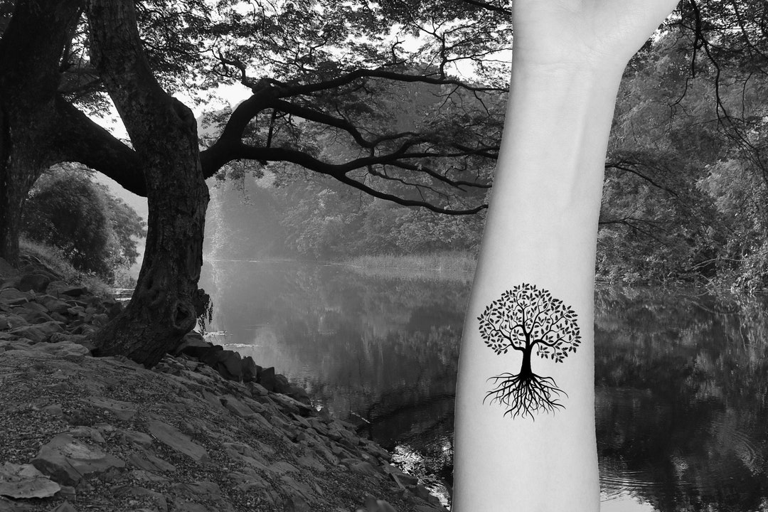 Oak Tree Temporary Tattoo set of 3 - Etsy