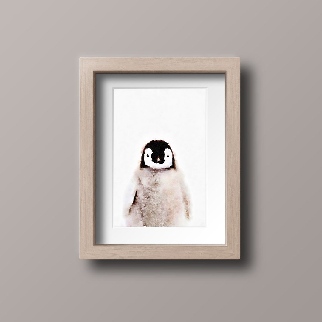 Printable Watercolour Baby Penguin Chick Nursery Animal Prints, Nursery ...