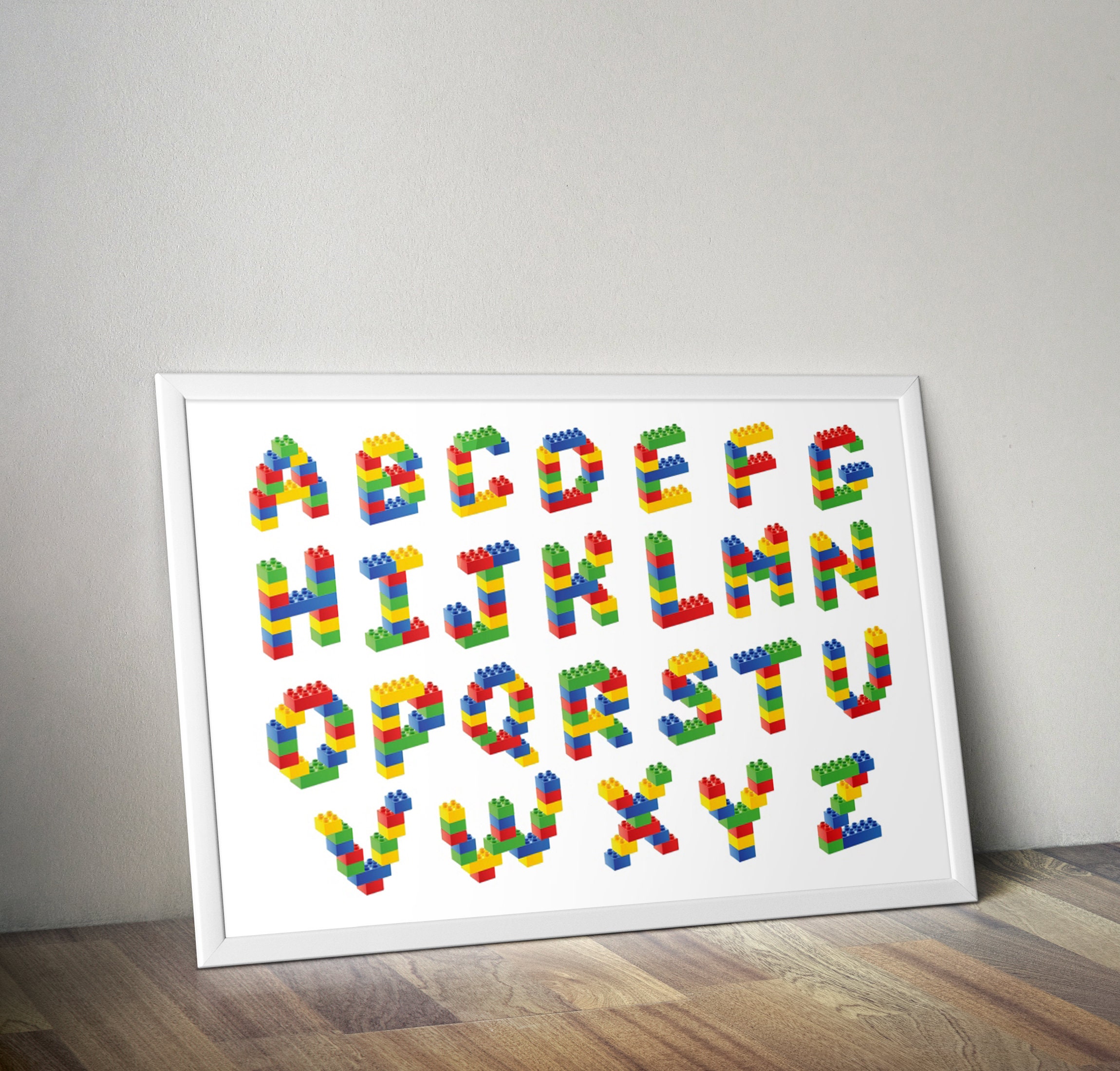 Printable Building Block 3D Alphabet Chart Print Building - Etsy