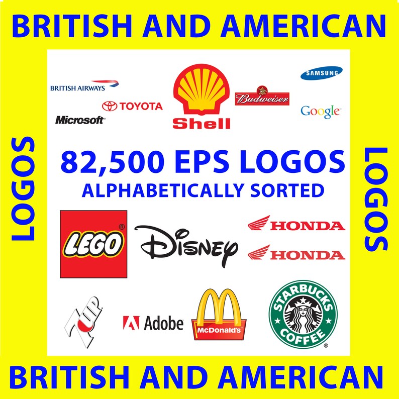 DIGITAL DOWNLOAD 82,500 EPS Vector Logo Collection of International ...