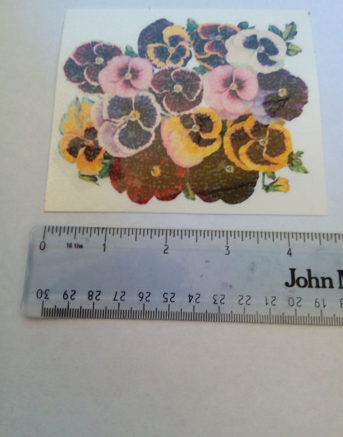 Pansy Flower Temporary Tattoo, Posy of Pansies Vintage Floral Temporary ...