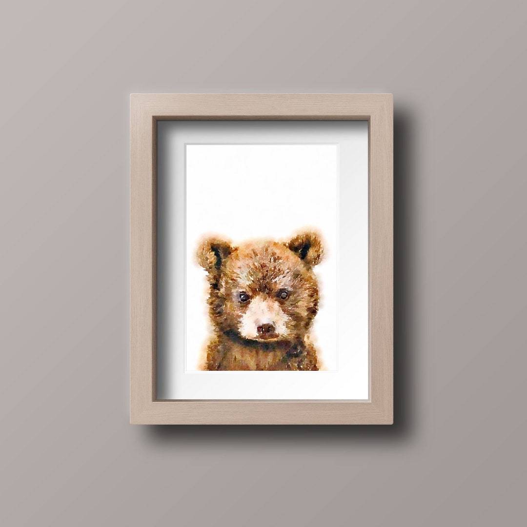 Printable Watercolour Baby Bear Nursery Animal Prints, Nursery Wall Art ...
