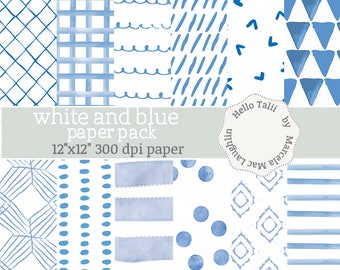 SHIBORI Digital Paper Shibori patterns Indigo Batik | Etsy