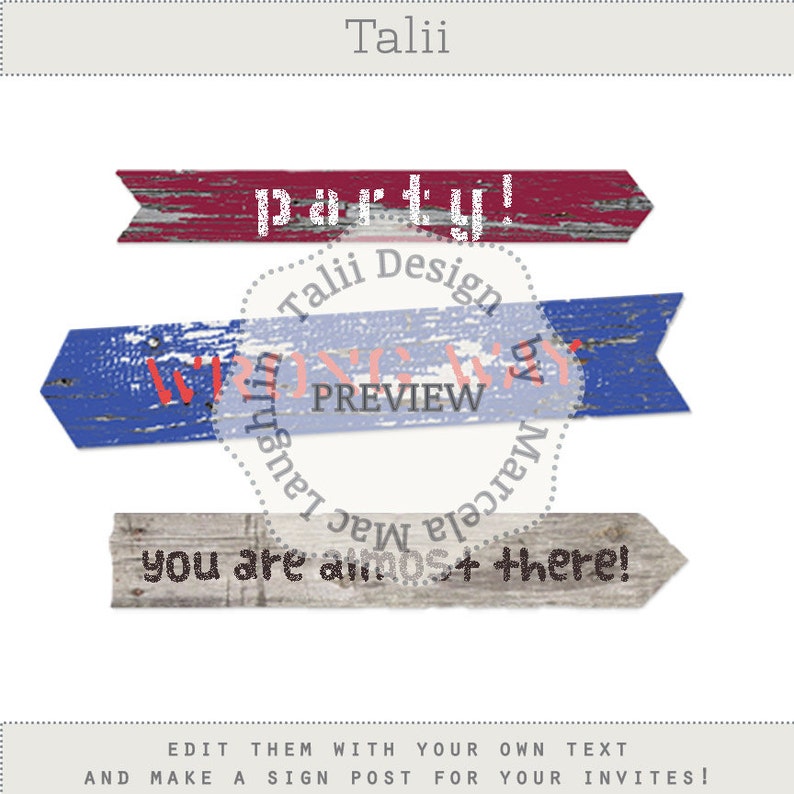 WOOD ARROW SIGN Clip Art Distressed Wood Clipart Editable - Etsy