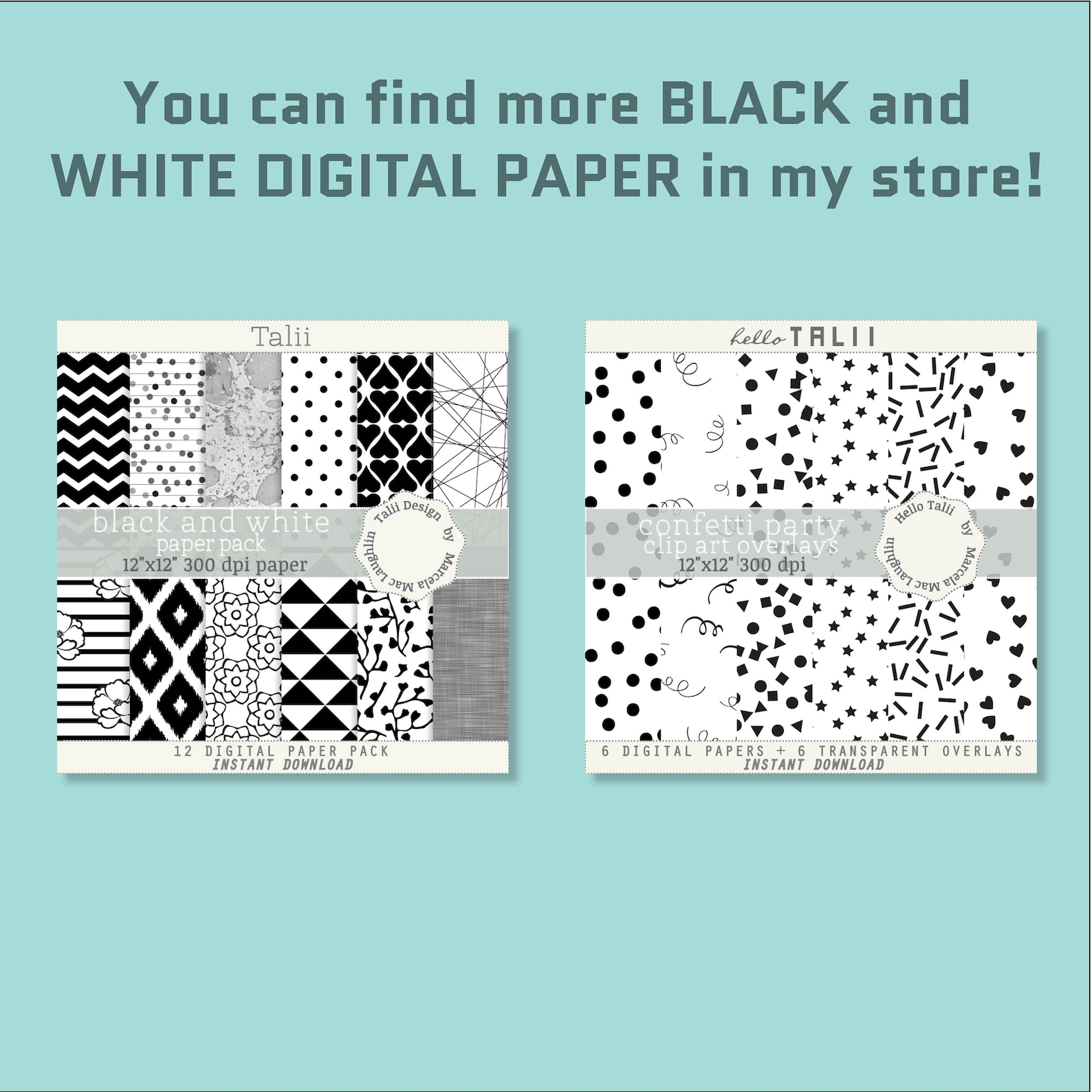 Black and White MINIMAL Digital Paper Clipart Overlays - Etsy